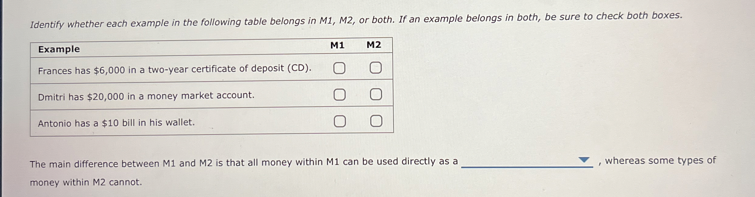 Solved Identify whether each example in the following table | Chegg.com