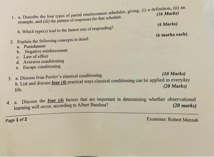 Solved 1. a. Describe the four types of partial | Chegg.com