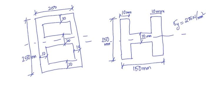 Solved Determine the shape factor for the beam sections | Chegg.com