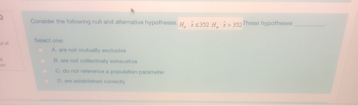 Solved Consider the following null and alternative | Chegg.com