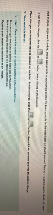 Solved Add charges, single electron dots, and/or pairs of | Chegg.com