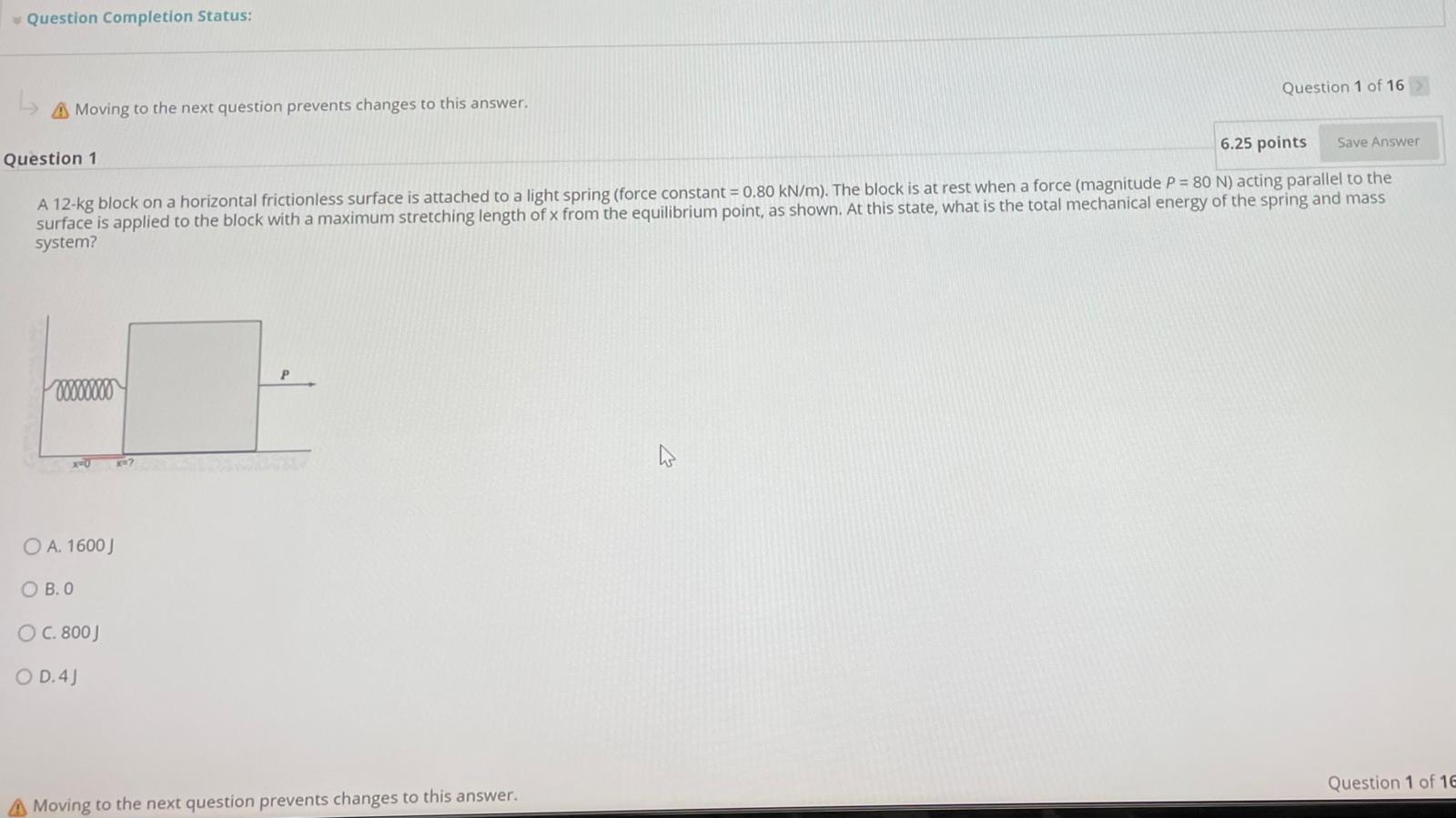 Solved A 12-kg ﻿block on a horizontal frictionless surface | Chegg.com