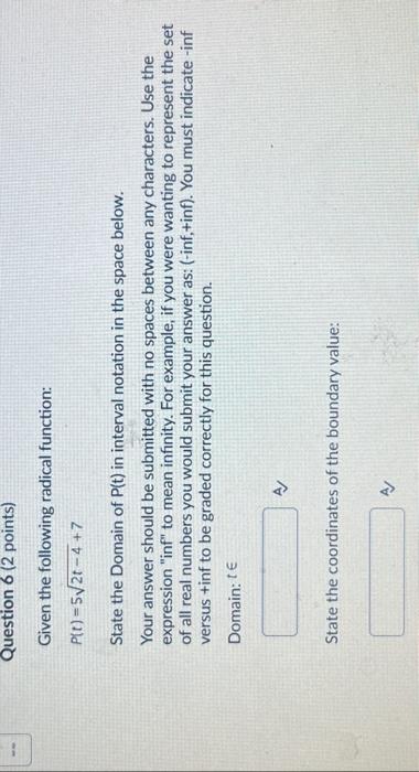 Solved Question 6 ( 2 points) Given the following radical | Chegg.com