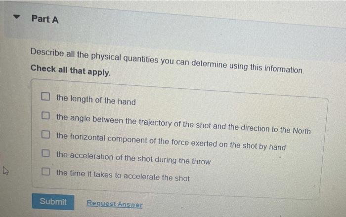 Solved During a practice shot put throw, the 7.1-kg shot | Chegg.com