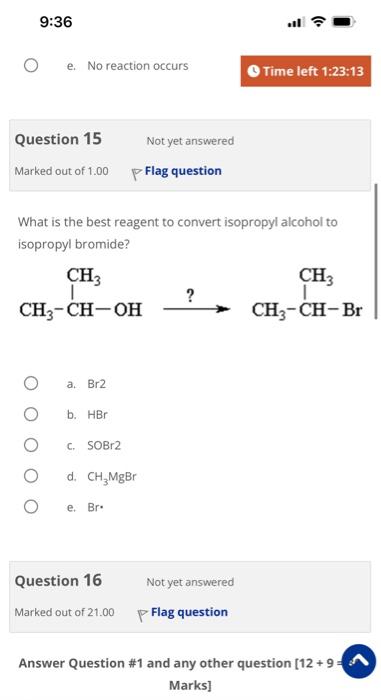 Solved What is the best reagent to convert isopropyl alcohol | Chegg.com