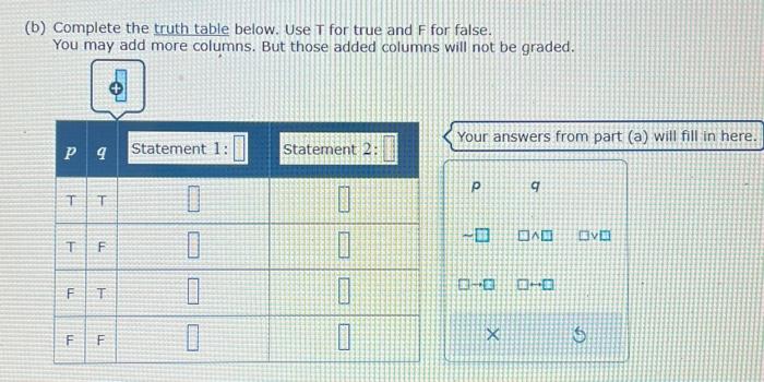 Solved Consider statements p and q. p: The path is in the | Chegg.com
