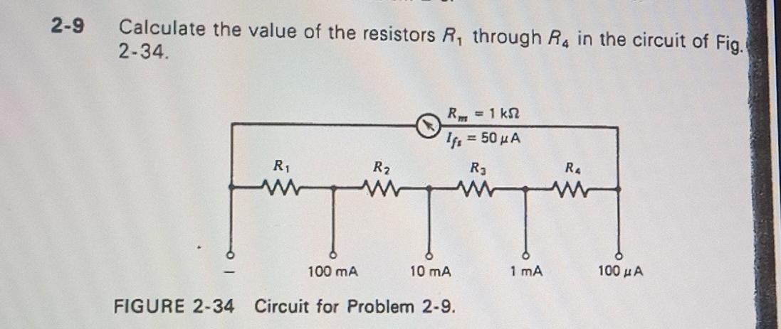 Solved 2-9 Calculate the value of the resistors R1 through | Chegg.com