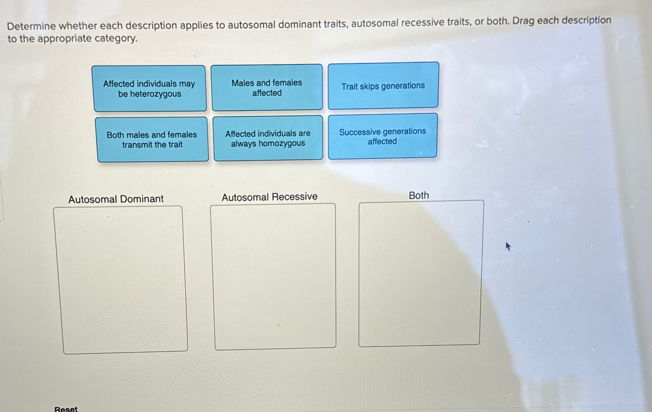 Solved Determine whether each description applies to | Chegg.com
