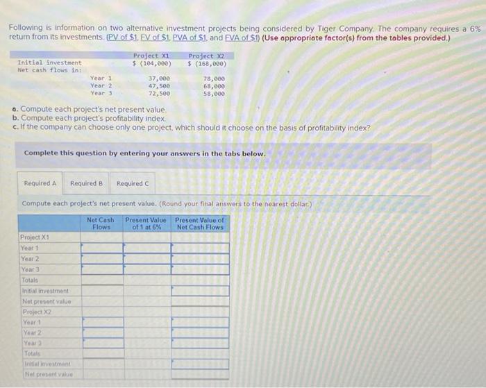 Solved Following is information on two alternative | Chegg.com