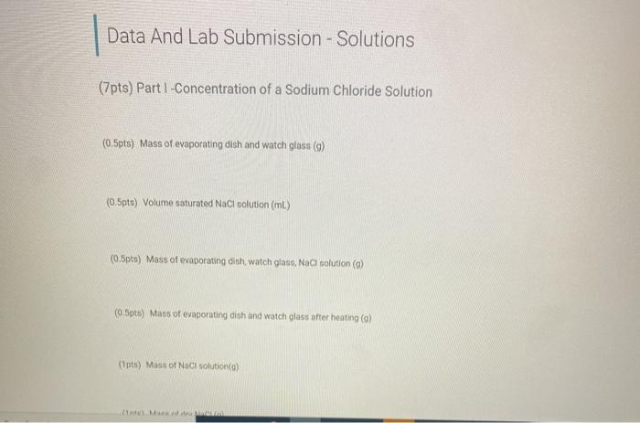 Solved Data And Lab Submission - Solutions (7pts) Part 1 | Chegg.com