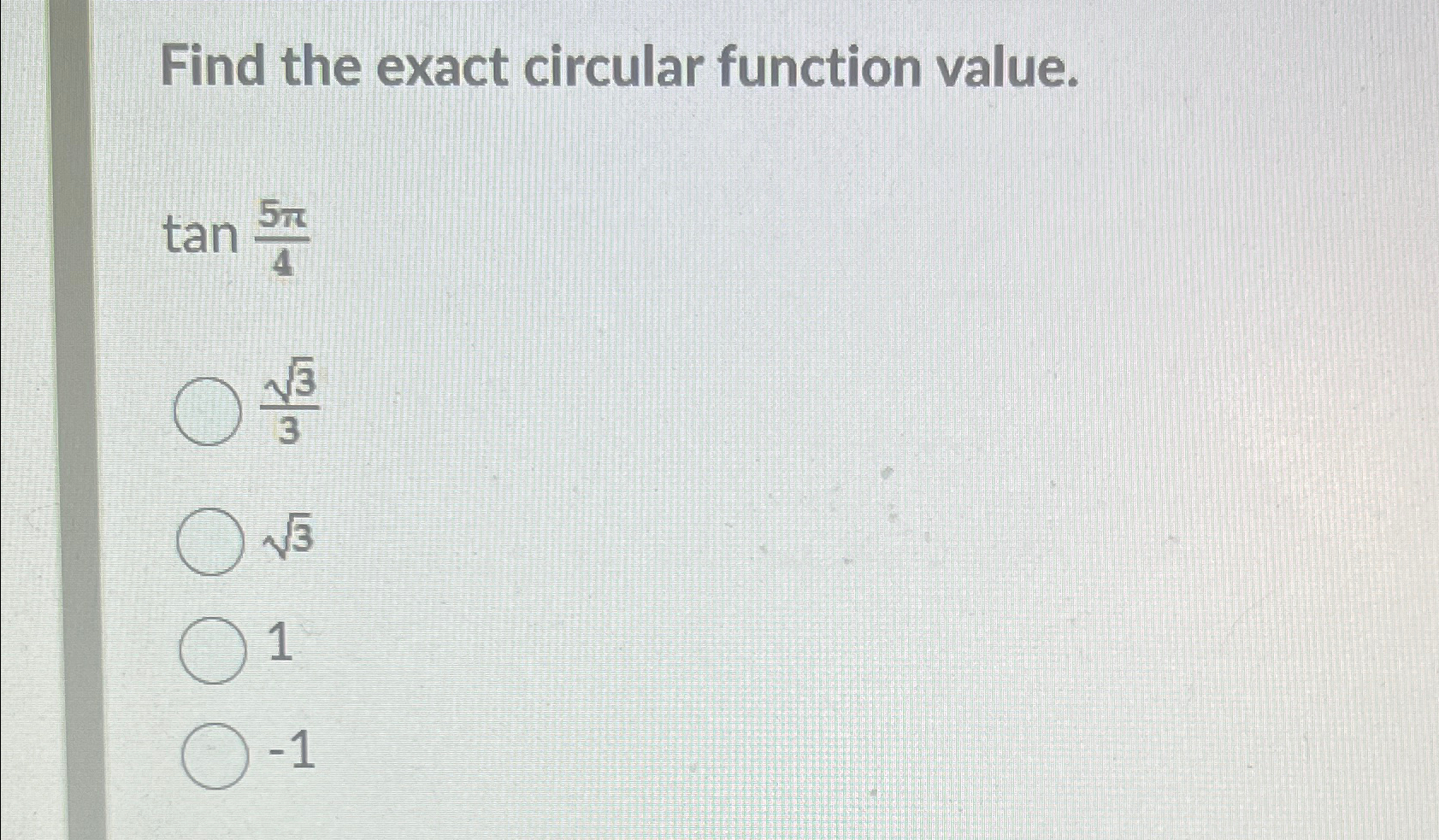 Solved Find the exact circular function | Chegg.com