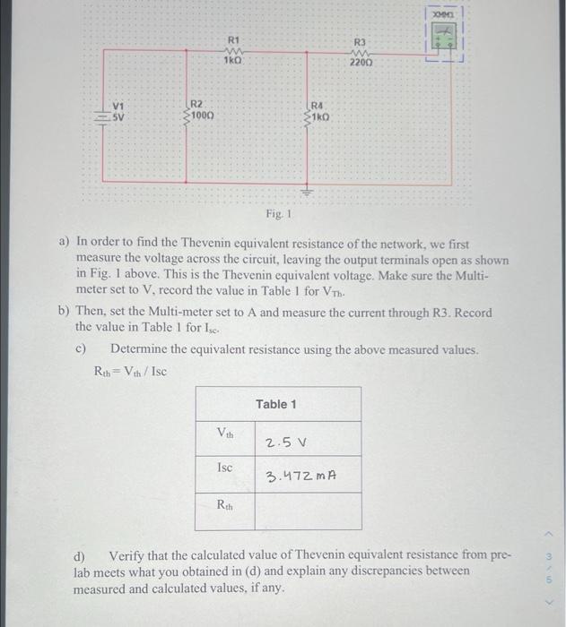 Solved a) In order to find the Thevenin equivalent | Chegg.com
