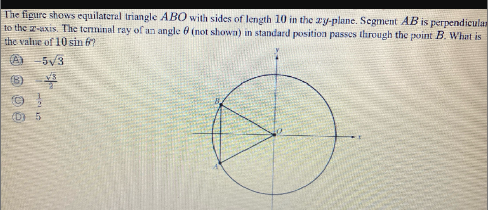 Solved The Figure Shows Equilateral Triangle Abo With Sides