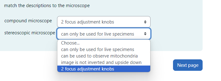 Solved match the descriptions to the microscope | Chegg.com
