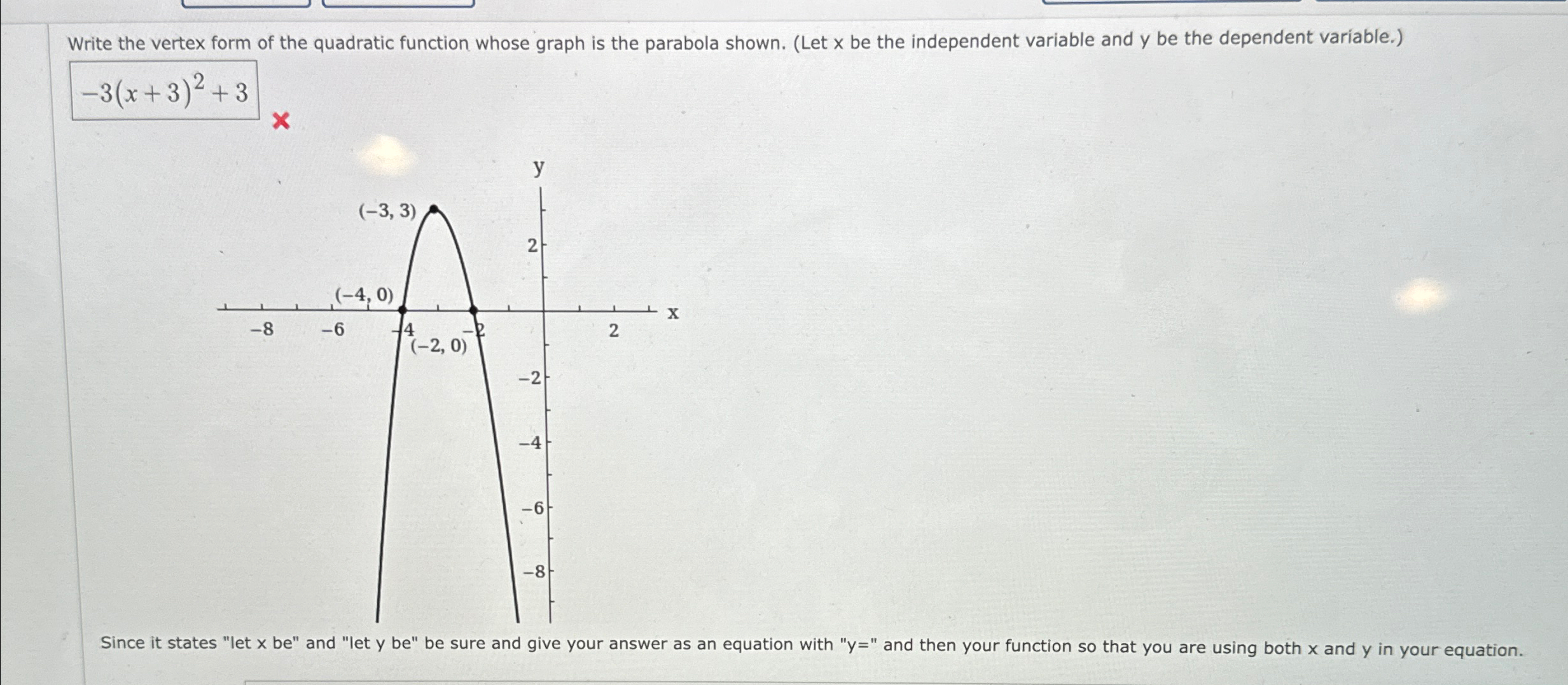 Solved Write the vertex form of the quadratic function whose | Chegg.com