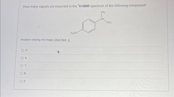 Solved How many signals are expected in the 1H NMR spectrum | Chegg.com