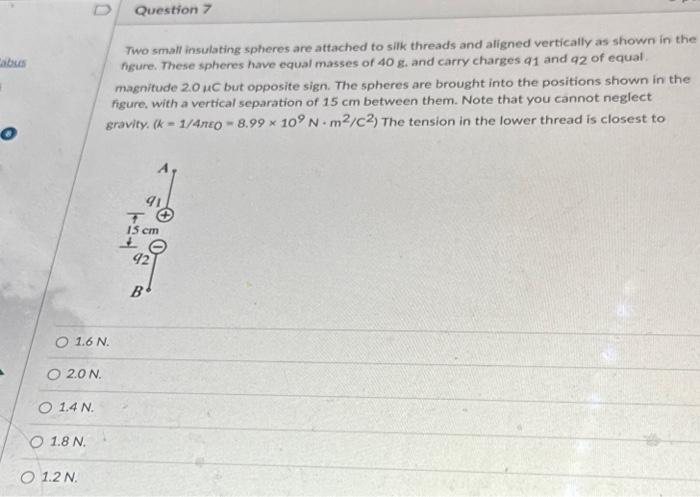Solved Two small insulating spheres are attached to silk | Chegg.com