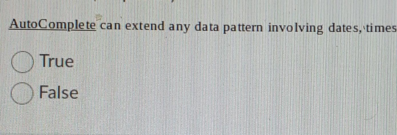 Solved AutoComplete can extend any data pattern involving | Chegg.com
