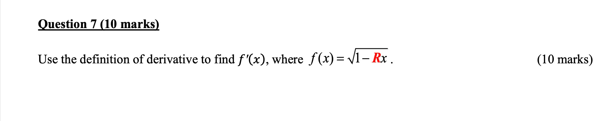 Solved Question 7 (10 marks)Use the definition of | Chegg.com Solved Question 7 (10 marks)Use the definition of | Chegg.com