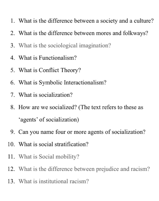 Solved 1 What Is The Difference Between A Society And A Chegg solved-1-what-is-the-difference-between-a-society-and-a-chegg