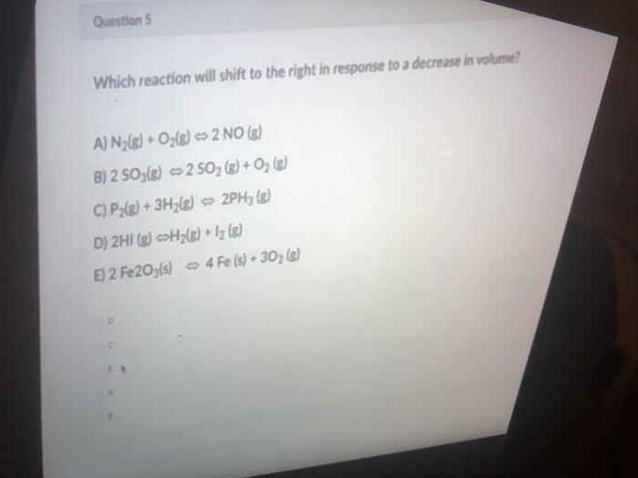 Solved Consider the following exothermic reaction at | Chegg.com