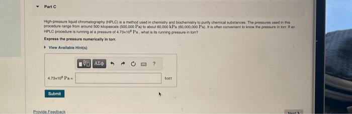 Solved Convert 1.15 atm of pressure to its equivalent in | Chegg.com