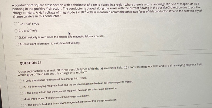 Solved A conductor of square cross section with a thickness | Chegg.com