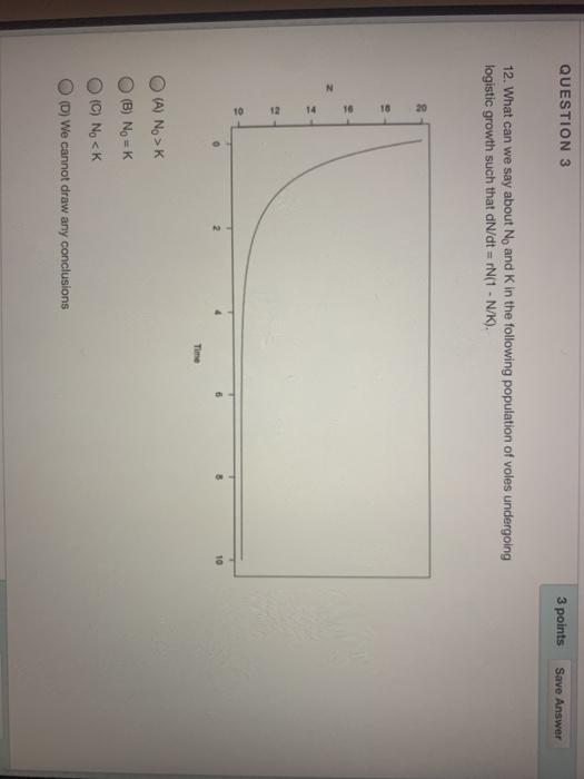 Solved QUESTION 3 3 points Save Answer 12. What can we say | Chegg.com