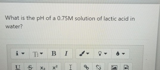 Solved The aqueous dissociation of lactic acid, shown below, | Chegg.com