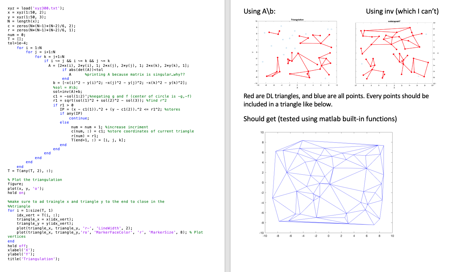 Solved I try to write MATLAB code for De Launay | Chegg.com