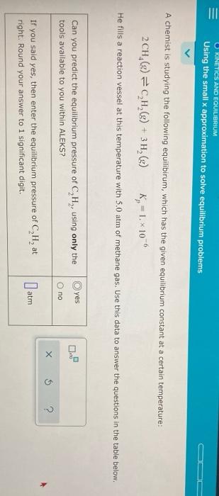 Solved U KINETICS AND EQUILIBRIUM Using the small x | Chegg.com