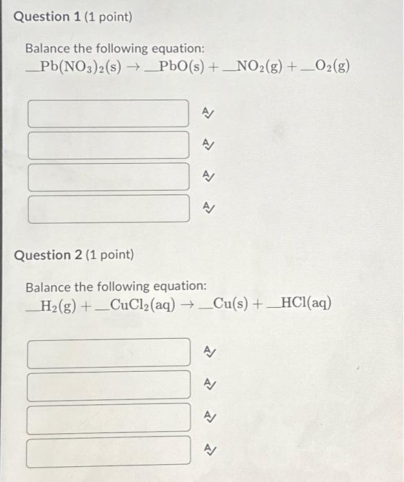 Solved Balance the following equation: −Pb(NO3)2( | Chegg.com
