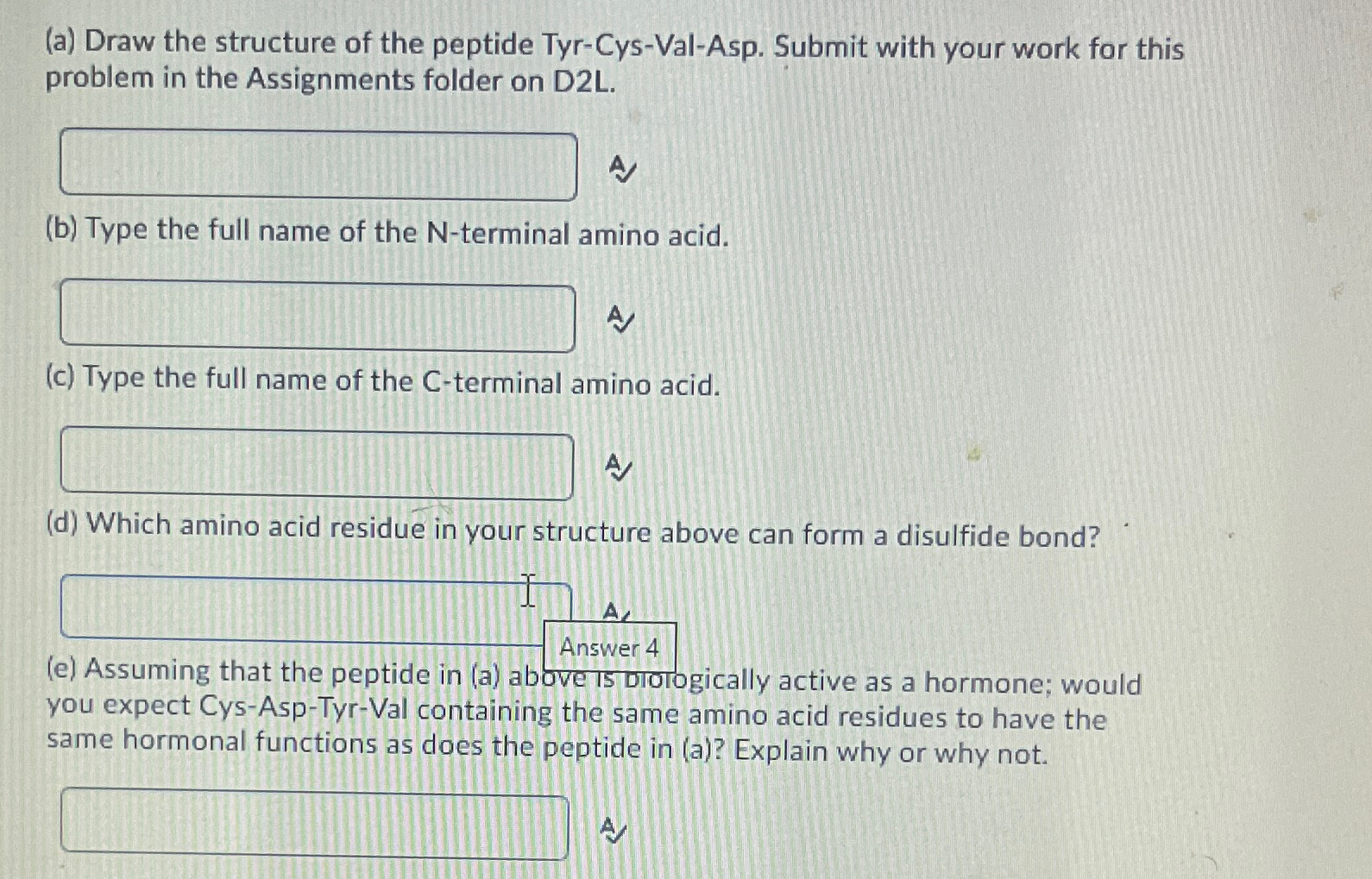 Solved (a) ﻿Draw the structure of the peptide | Chegg.com