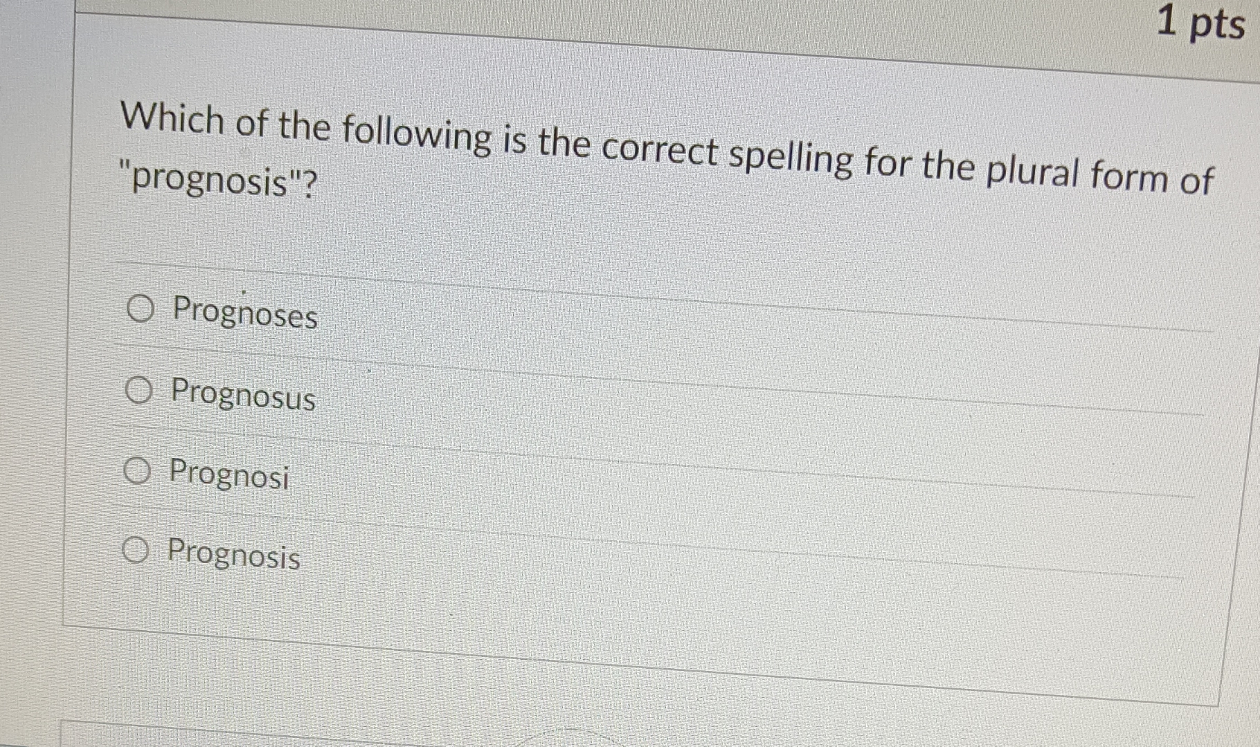 Solved Which of the following is the correct spelling for | Chegg.com