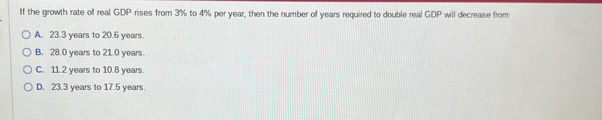 High Quality SOLUTION If the growth rate of real GDP rises from 3% ﻿to 4% | Chegg.com