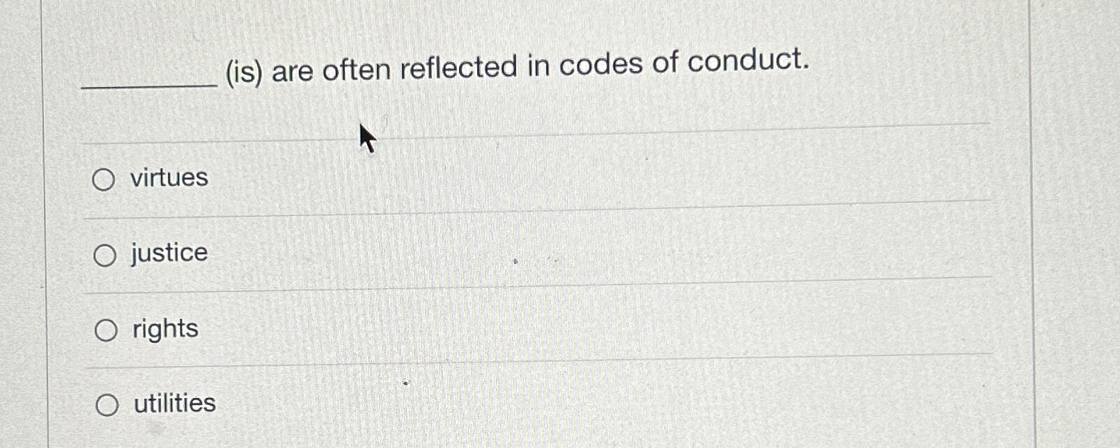 Solved (is) ﻿are often reflected in codes of | Chegg.com