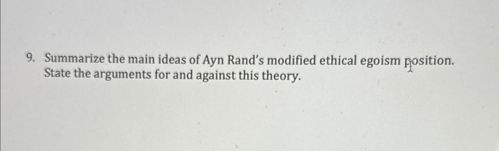 Solved Summarize the main ideas of Ayn Rand's modified | Chegg.com