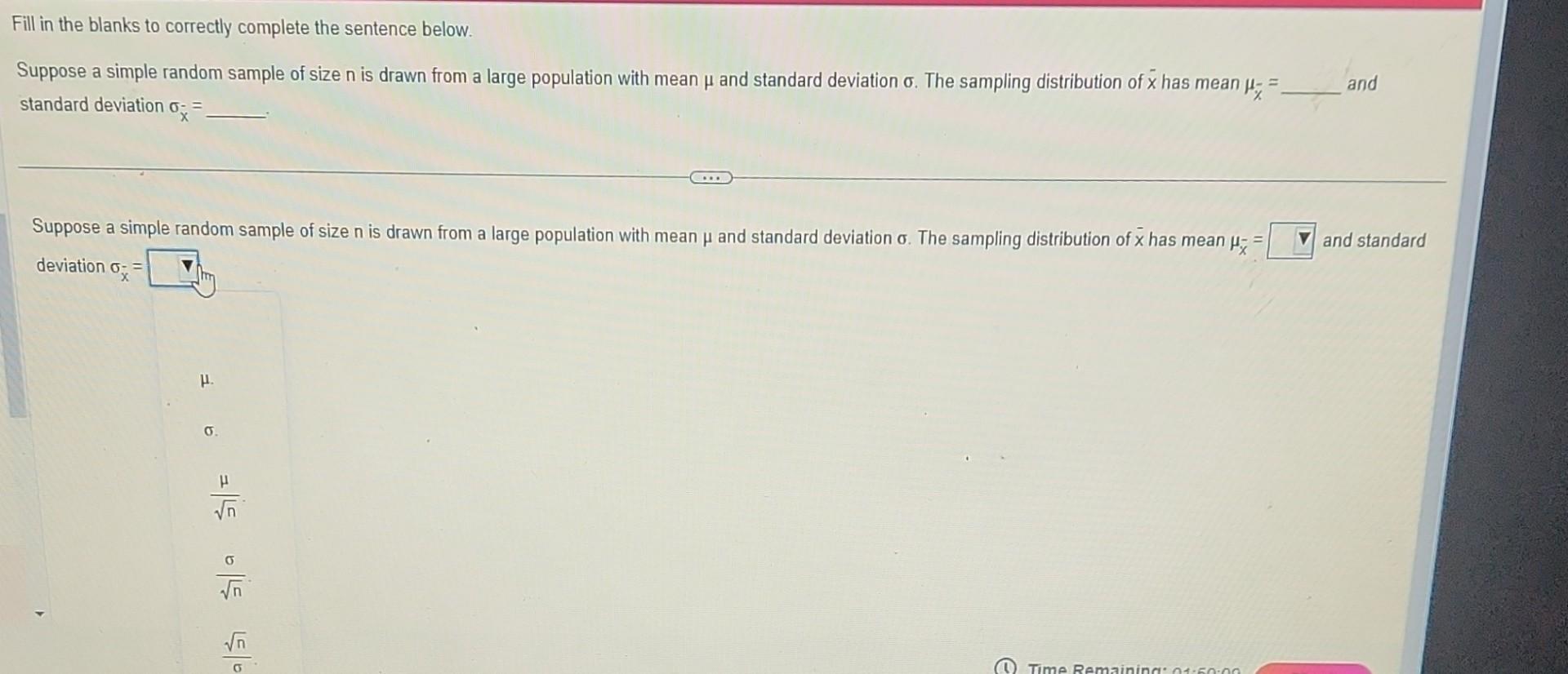 Solved Fill in the blanks to correctly complete the sentence | Chegg.com