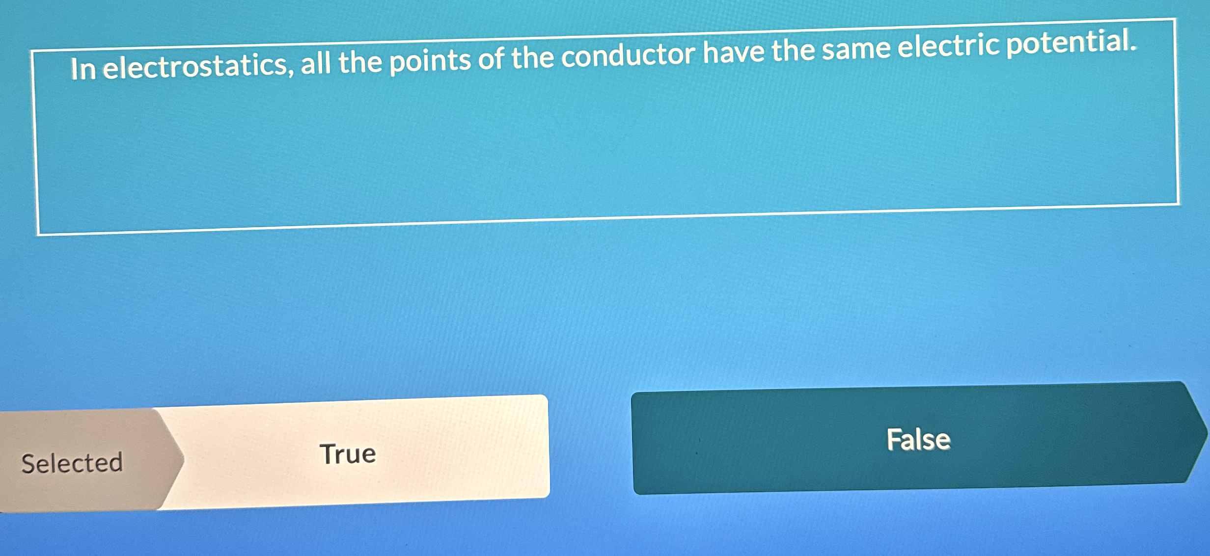 Solved In electrostatics, all the points of the conductor | Chegg.com