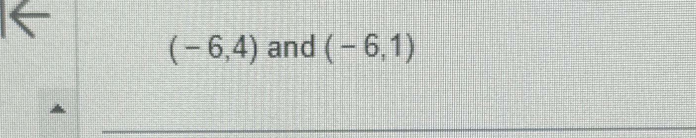 Solved Slope of (-6,4) ﻿and (-6,1) | Chegg.com