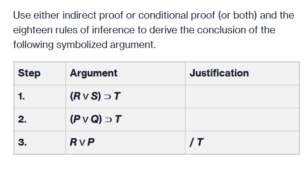 Solved Use either indirect proof or conditional proof (or | Chegg.com
