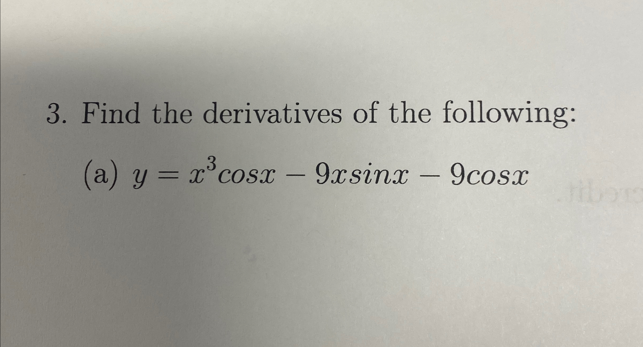 Solved Find the derivatives of the | Chegg.com