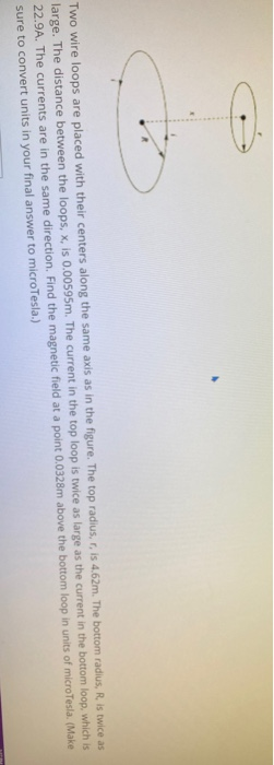 Solved Two wire loops are placed with their centers along | Chegg.com