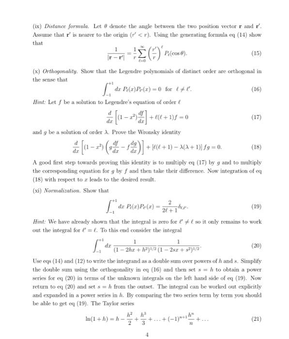 Solved equation dF (1 - 21h+12) = (x-) dh Integrate eq (13) | Chegg.com