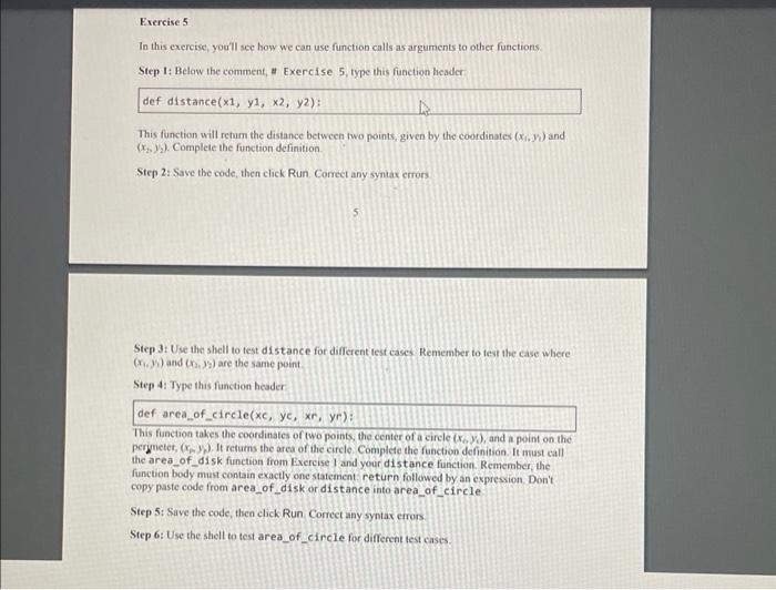Solved In this excrcise, you'll sec how we can use function | Chegg.com