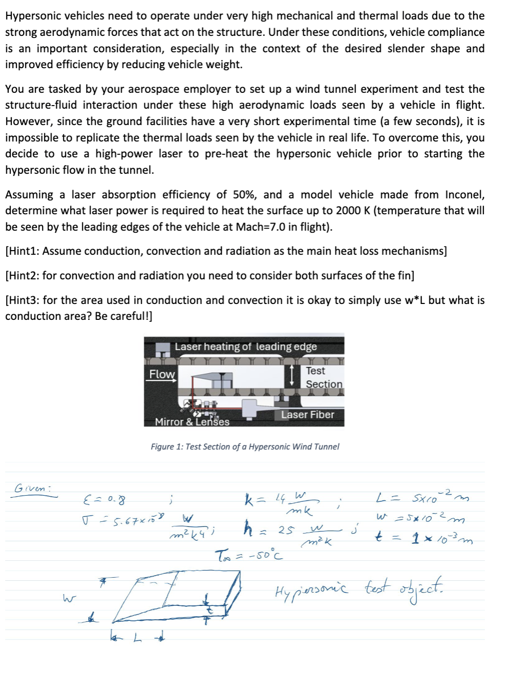 Solved Hypersonic vehicles need to operate under very high | Chegg.com