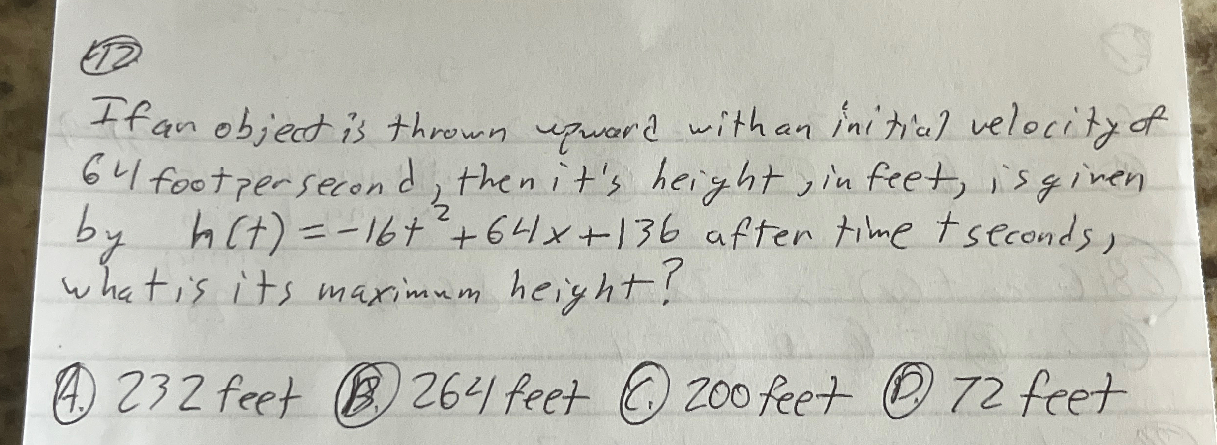 Solved If an object is thrown upward withan initial velocity | Chegg.com