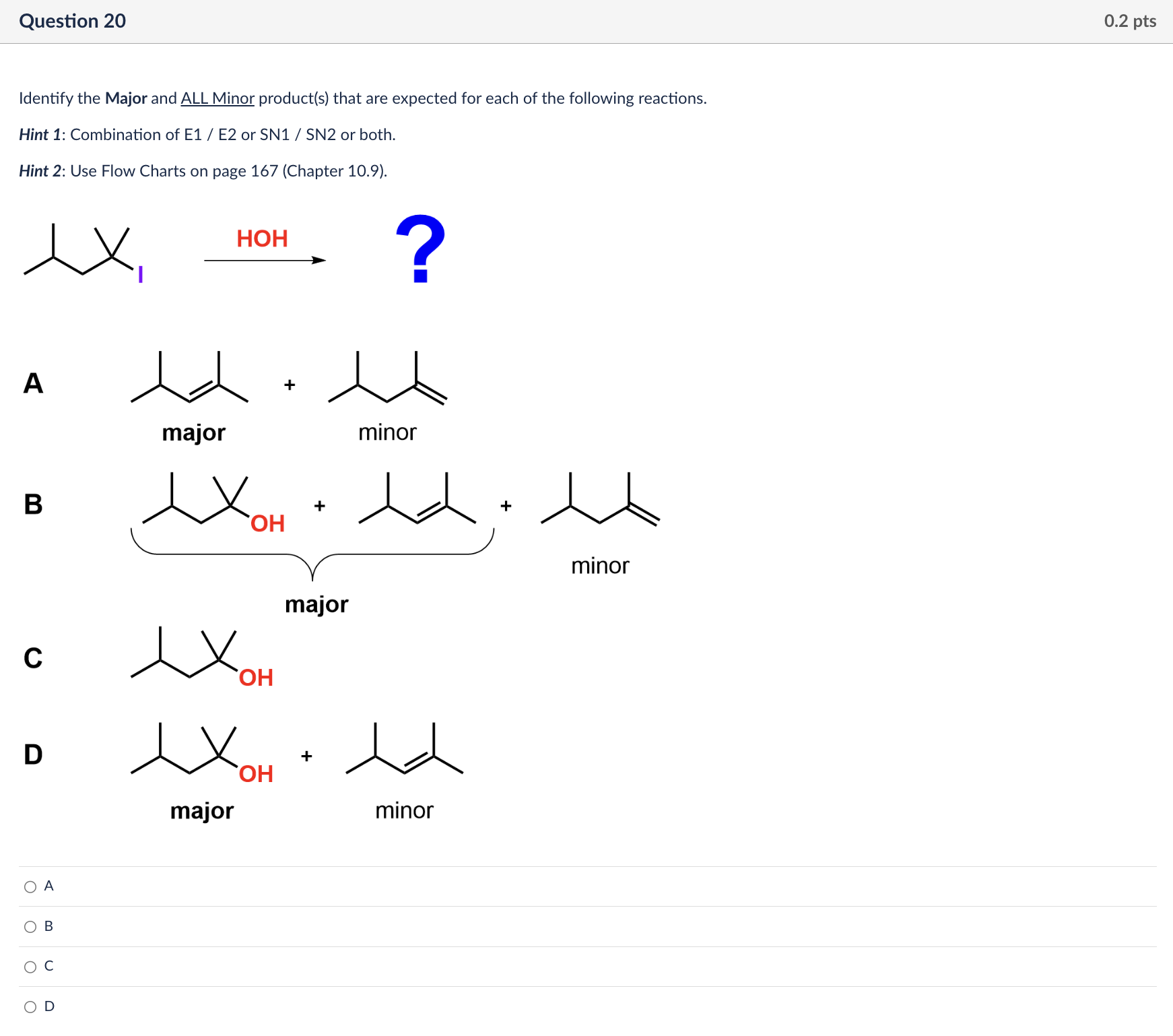 Solved Question 20:Identify the Major and ALL Minor | Chegg.com