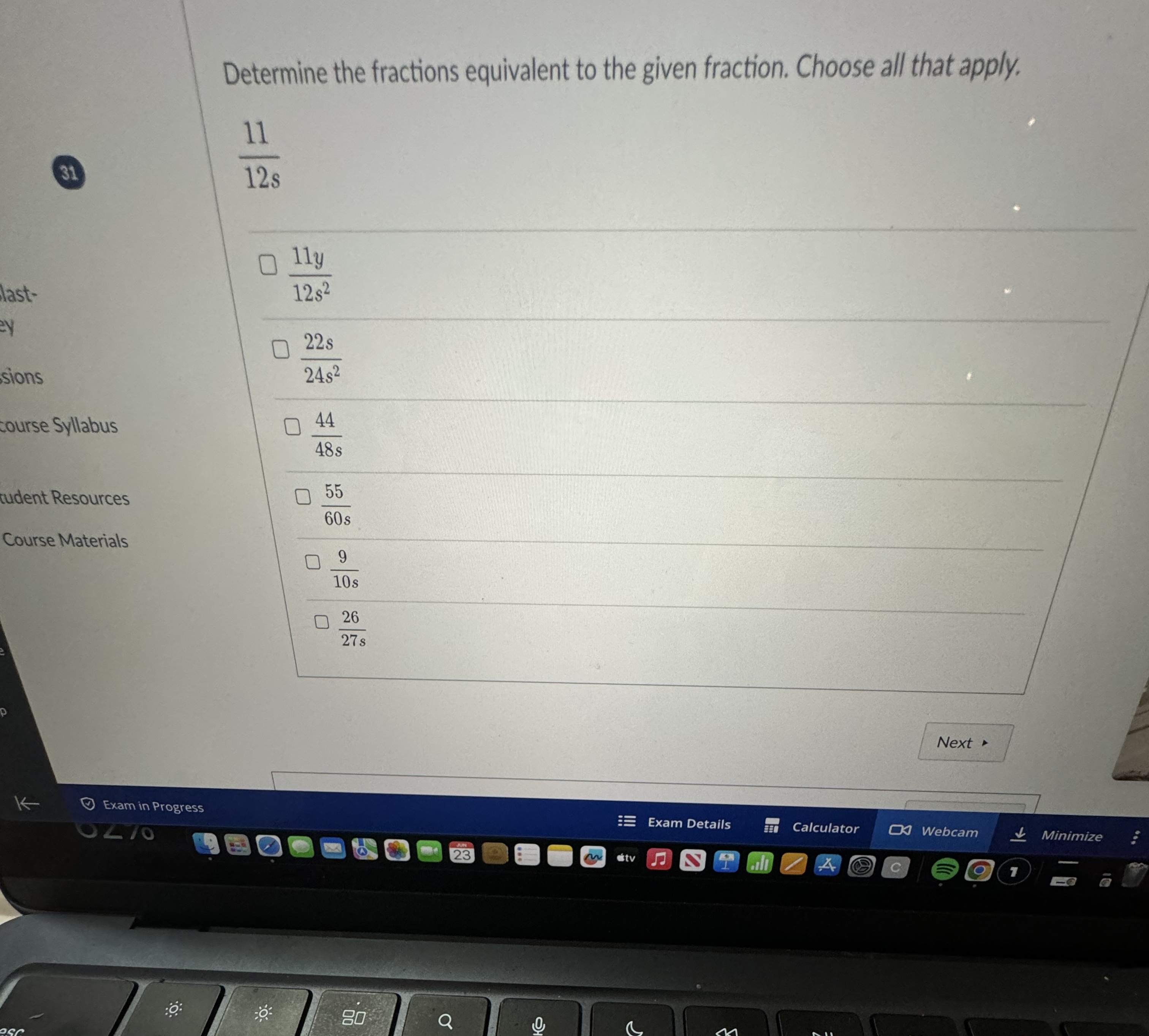 Solved Determine the fractions equivalent to the given | Chegg.com