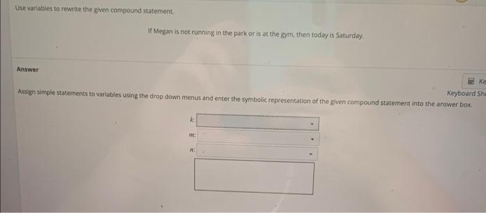 Solved Use variables to rewrite the given compound | Chegg.com